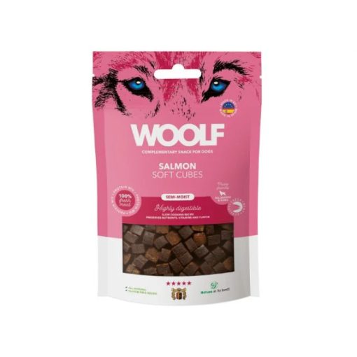 Woolf Naturlige godbidder Soft Cubes Laks 100g, EU til billig pris