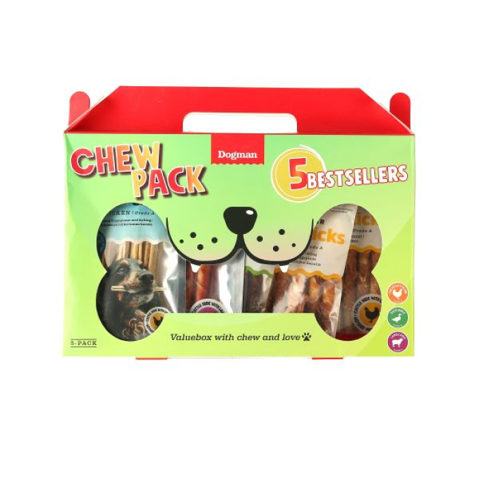 Dogman tyggeben Chew Pack - Value Pack 355g til billig pris