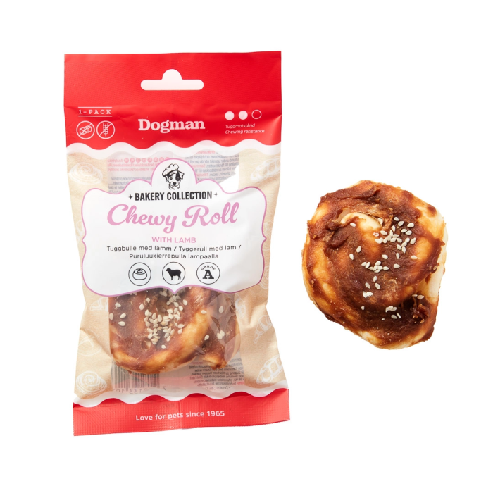 Dogman Bakery Collection Chewy Roll med Lam 7,5cm til billig pris